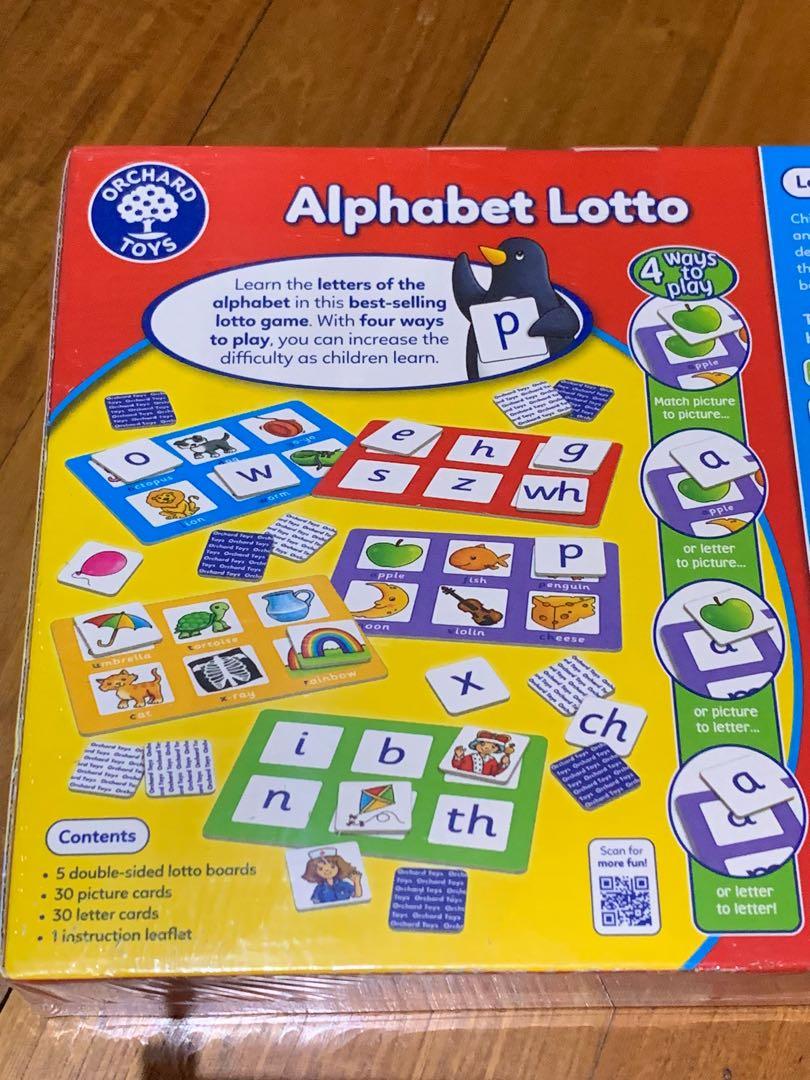 Preschool Alphabet Lotto Game, Hobbies & Toys, Toys & Games on Carousell