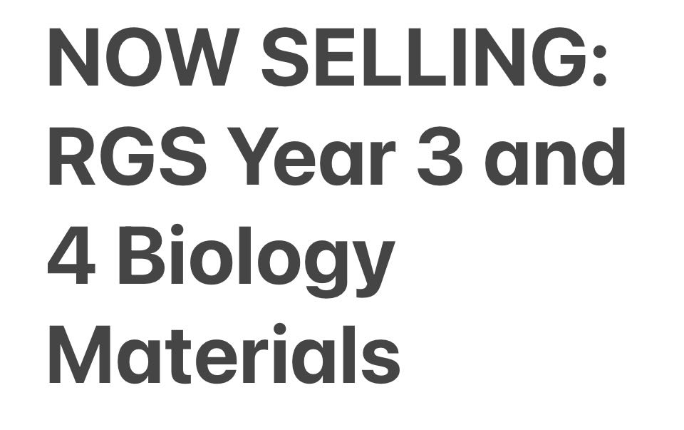 RGS Year 3 and 4 Biology Materials, Hobbies & Toys, Books & Magazines ...