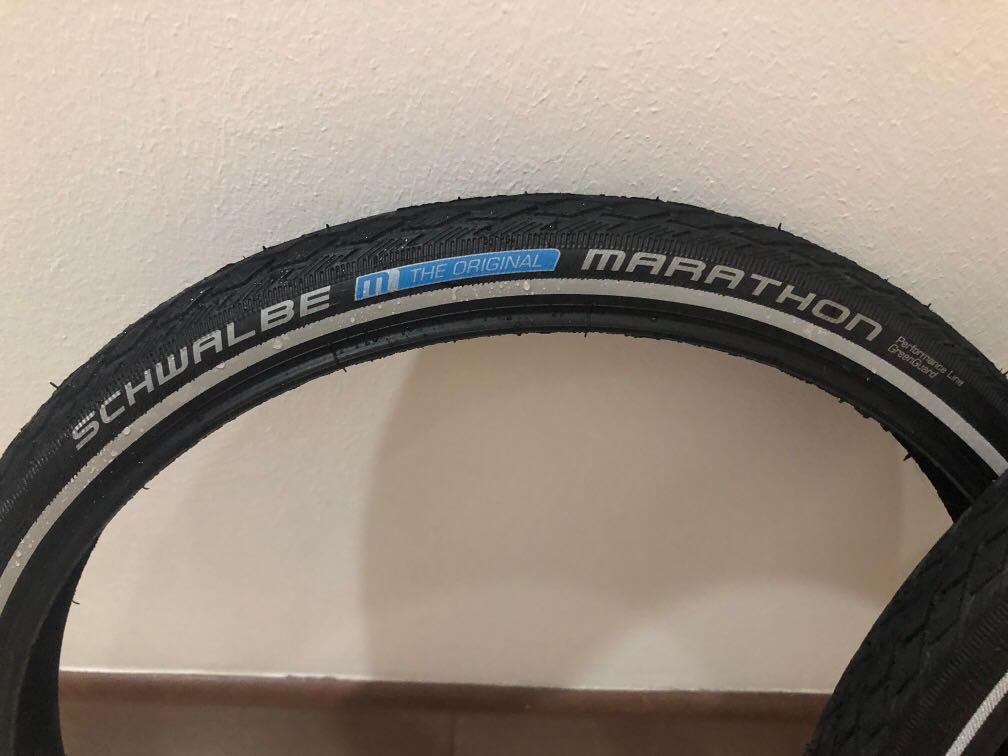 Schwalbe marathon racer tyres 16 X 1.35 (349) for Brompton, Sports ...