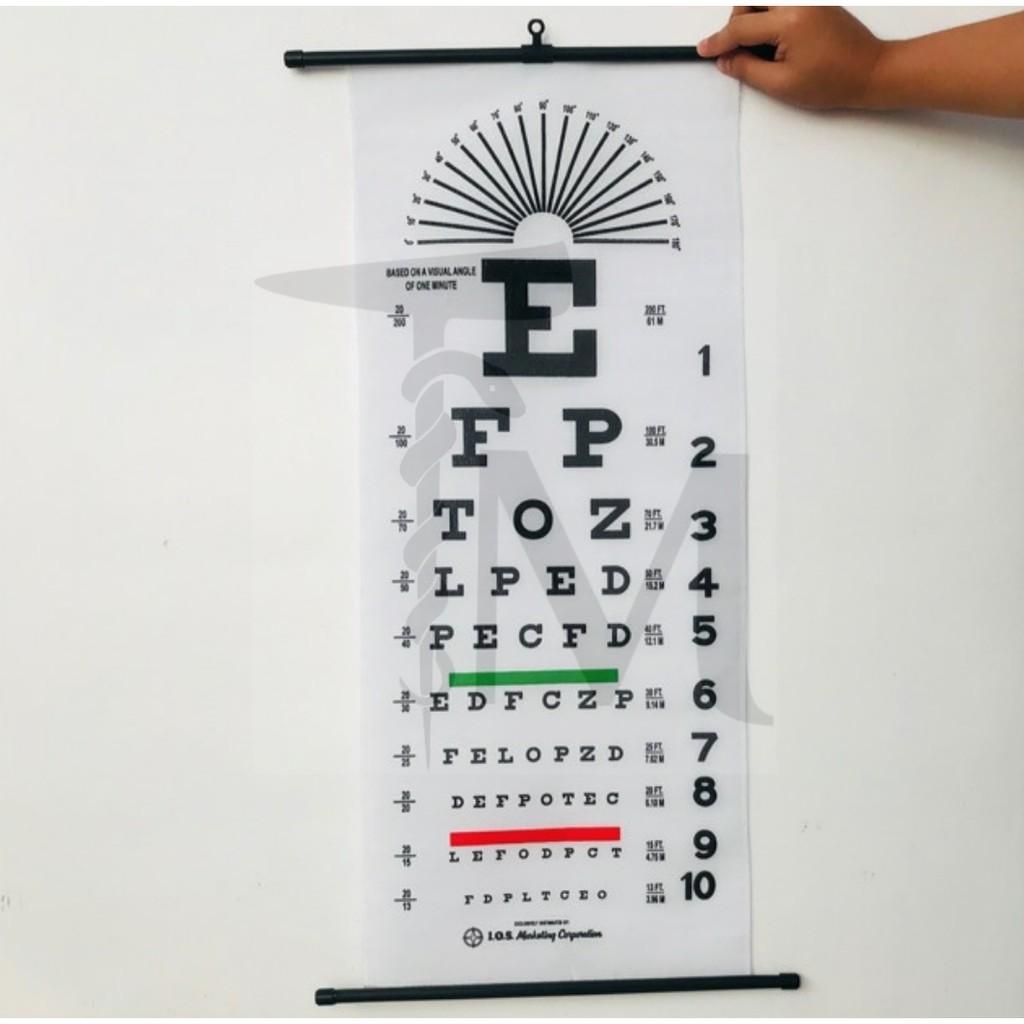 Snellen Wall Eye Chart, Health & Nutrition, Medical Supplies & Tools on ...
