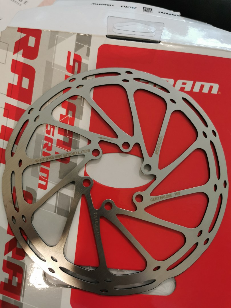 SRAM centreline rotor 160mm, Sports Equipment, Bicycles & Parts, Parts ...