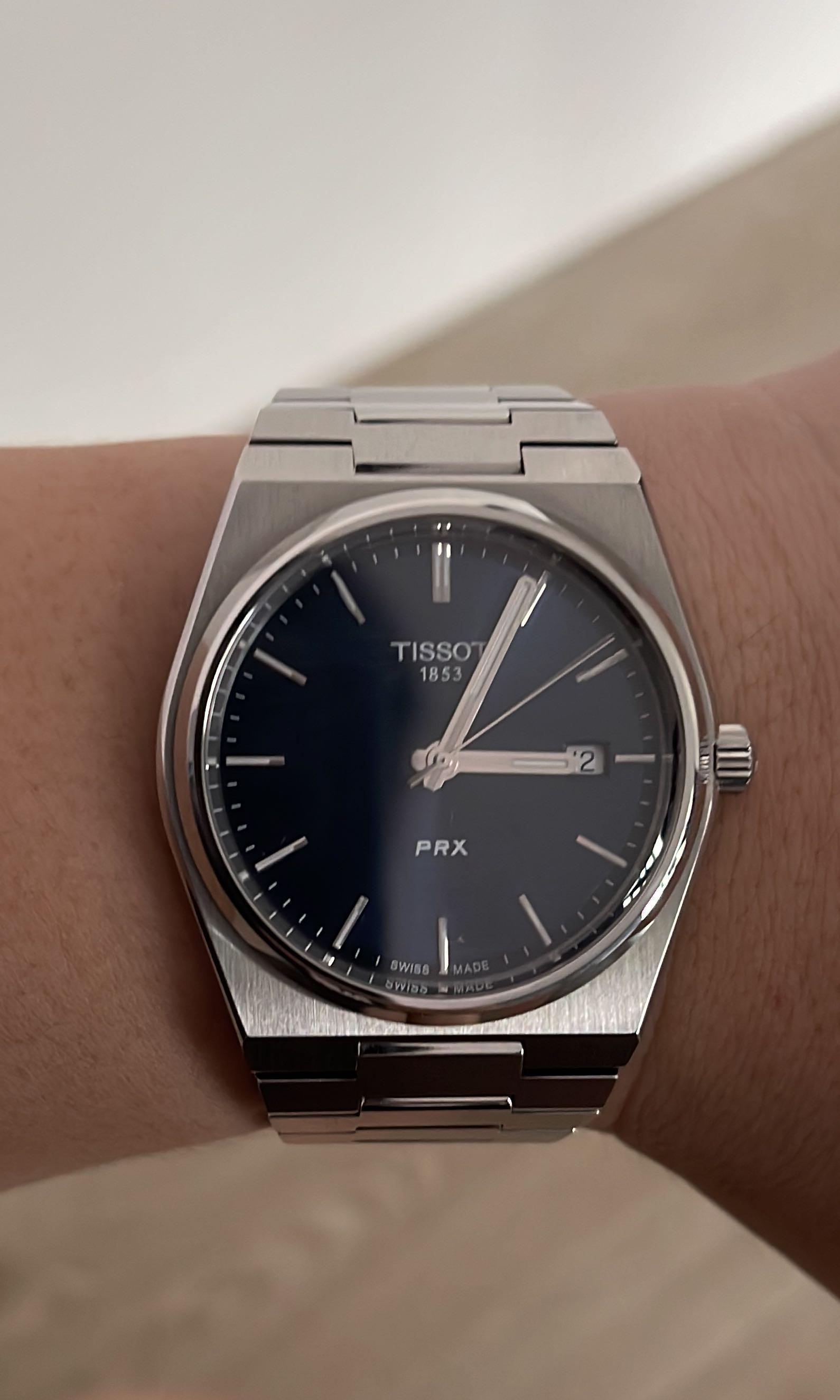 Tissot PRX Quartz Blue, Men's Fashion, Watches & Accessories, Watches ...