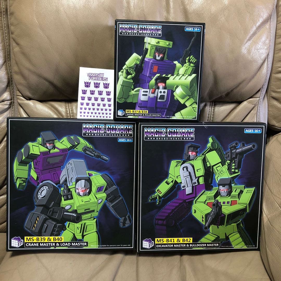 Transformers Magic Square MS-Toys - Legends Scale Constructicons Devastator - MS-B37 Shovel ...