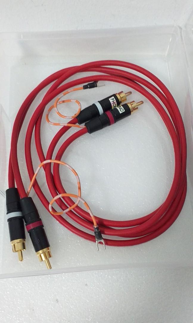 Turntable Phono RCA Interconnect Gnd Wire Vandamme Cable, Audio ...