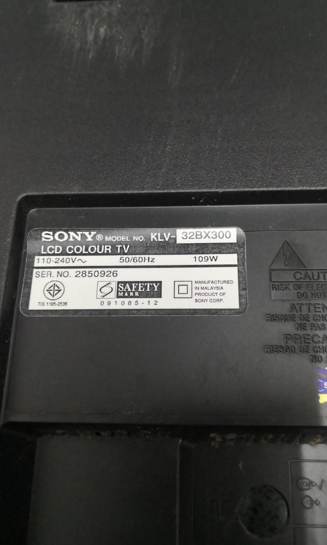 Tv sony KLV-32BX300, TV & Home Appliances, TV & Entertainment, TV on ...