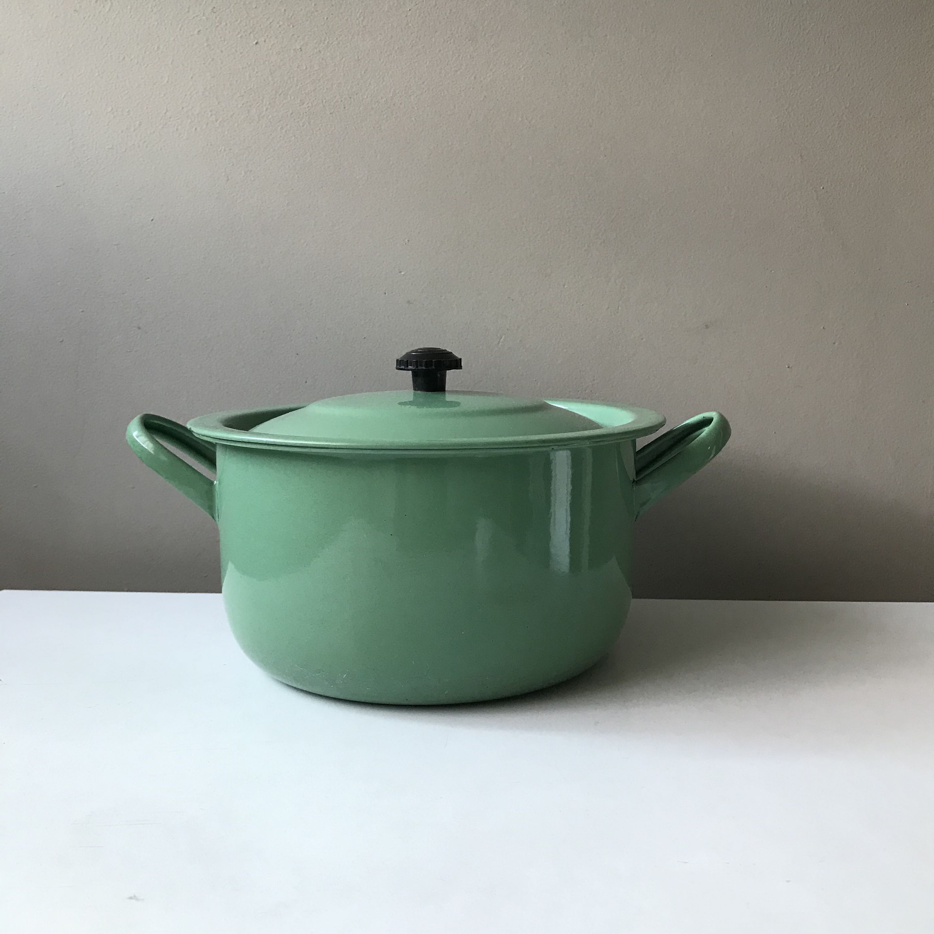 Vintage Camel Brand Enamel Lidded Pot, Furniture & Home Living ...