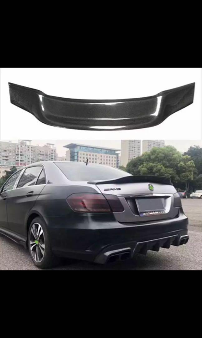 W212 Gloss black Car Rear boot lip spoiler for Mercedes-Benz W212 e ...