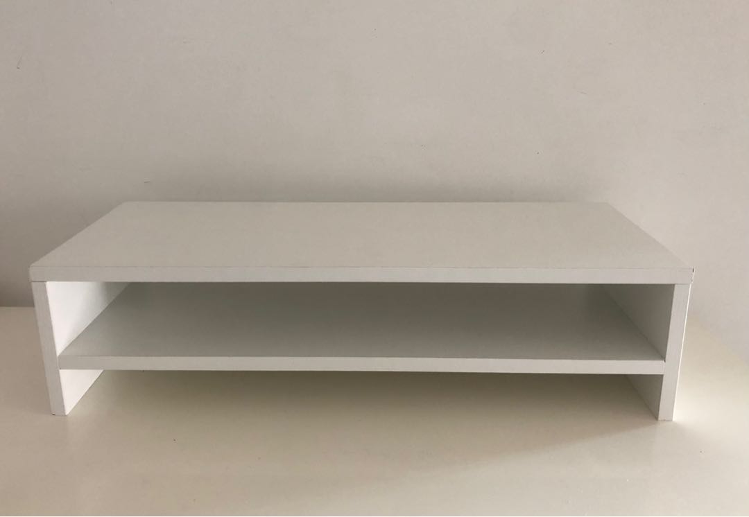 White Monitor Riser / Rack, Furniture & Home Living, Furniture, Shelves ...