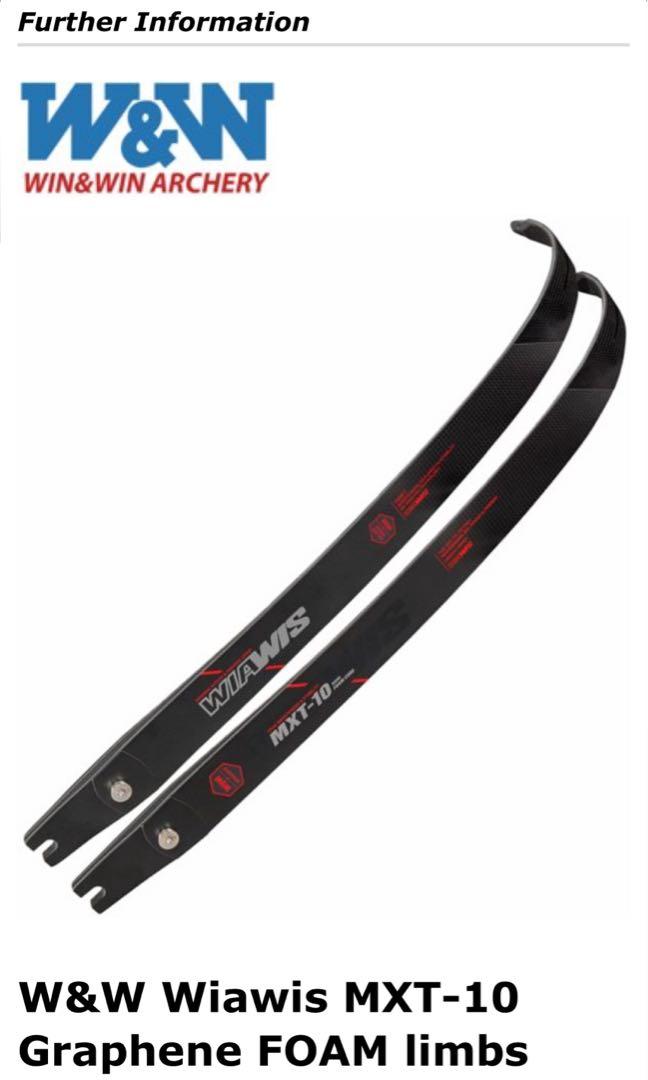 Wiawis MXT-10 Graphene Win&Win Archery Limbs, Sports Equipment, Other ...