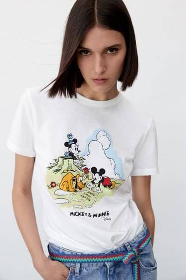 Zara Mickey Mouse Collab, Women's Fashion, Tops, Shirts on Carousell