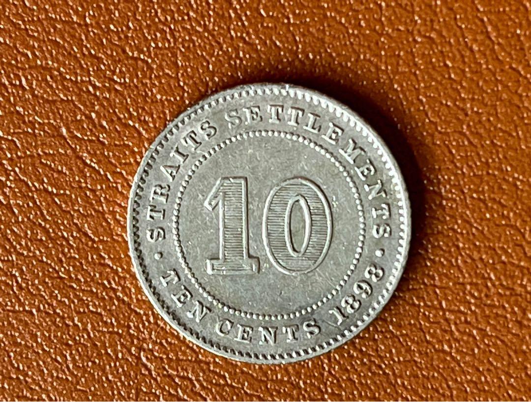 1898 Straits Settlement Queen Victoria Ten Cents Silver Coin, Hobbies & Toys, Memorabilia ...