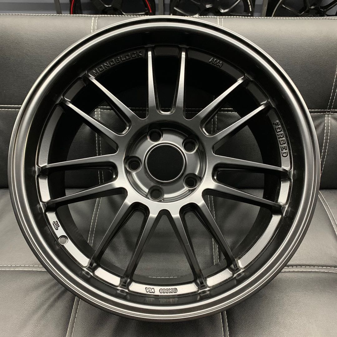 18” Rays RE30 Matte Black, Car Accessories, Tyres & Rims on Carousell