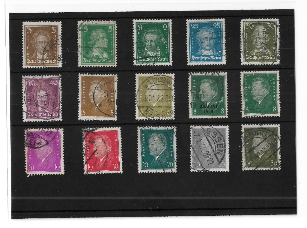 1930s German Definitive Stamp Stockcard, Hobbies & Toys, Memorabilia ...