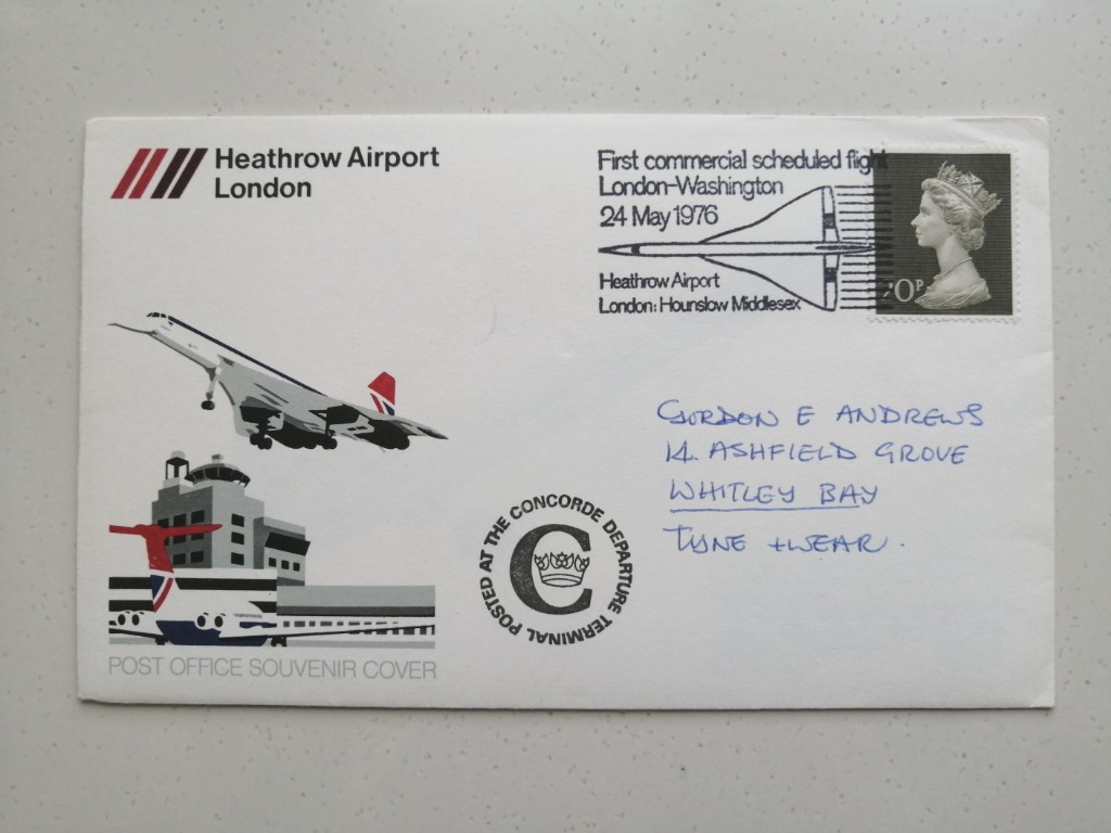 1st Concorde Commercial Flight London-Washington First Day Cover FDC ...