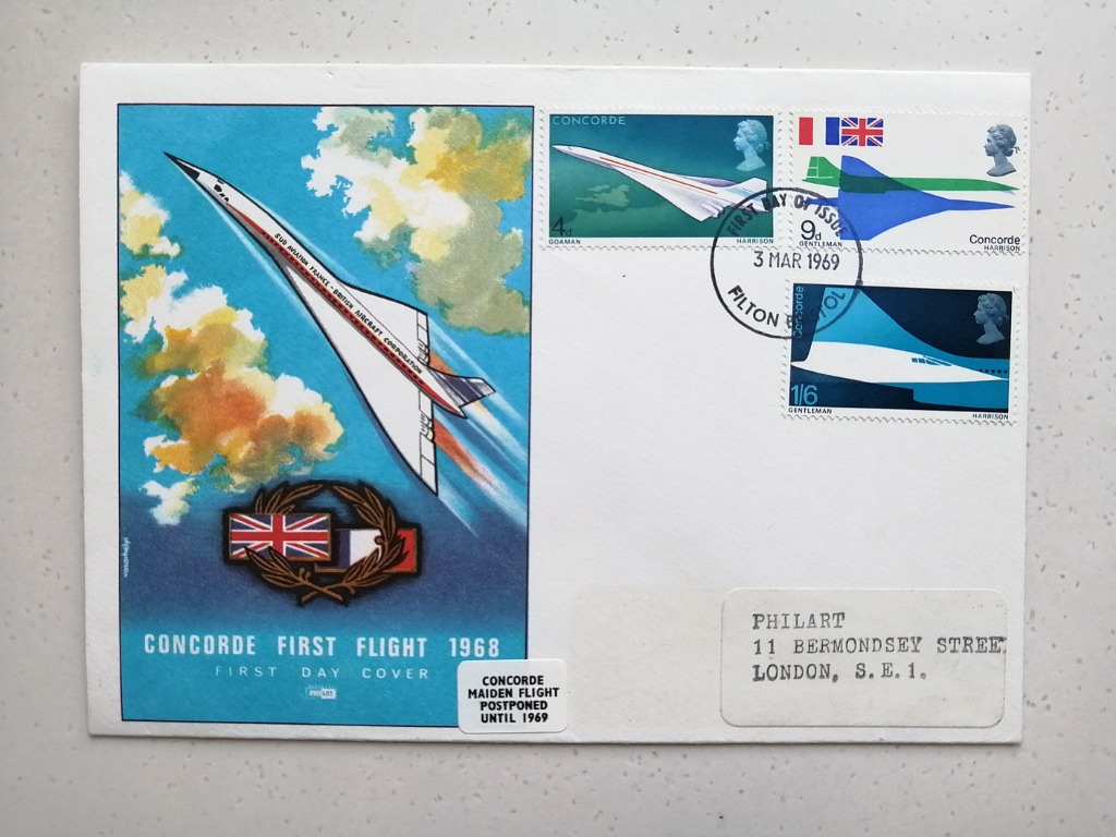 1st Concorde Flight First Day Cover FDC (1968/1969) {Britain UK United ...