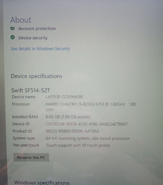 Acer swift5, Computers & Tech, Laptops & Notebooks on Carousell