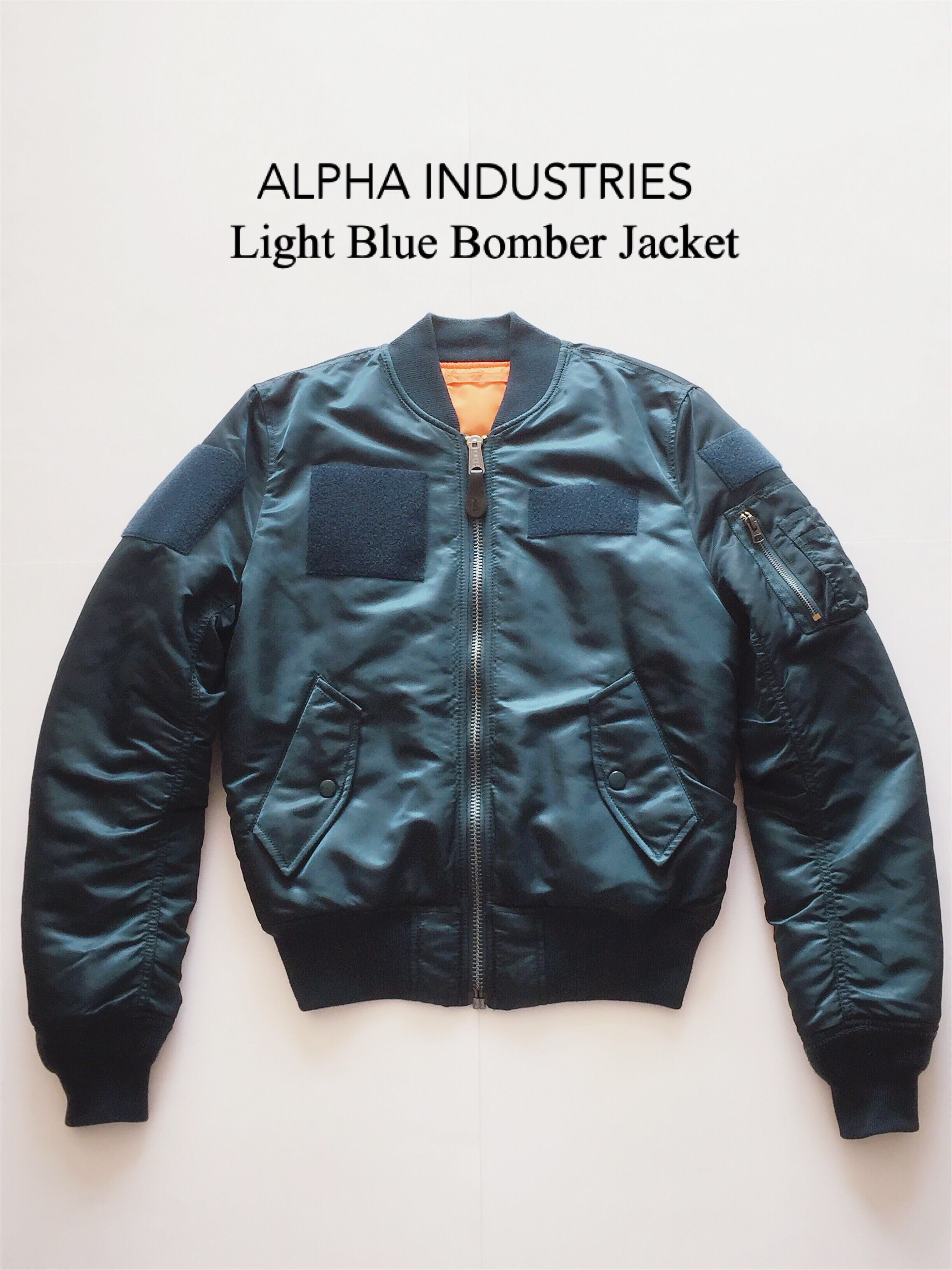 (ALPHA INDUSTRIES) Light Blue Bomber Jacket, 男裝, 外套及戶外衣服 - Carousell