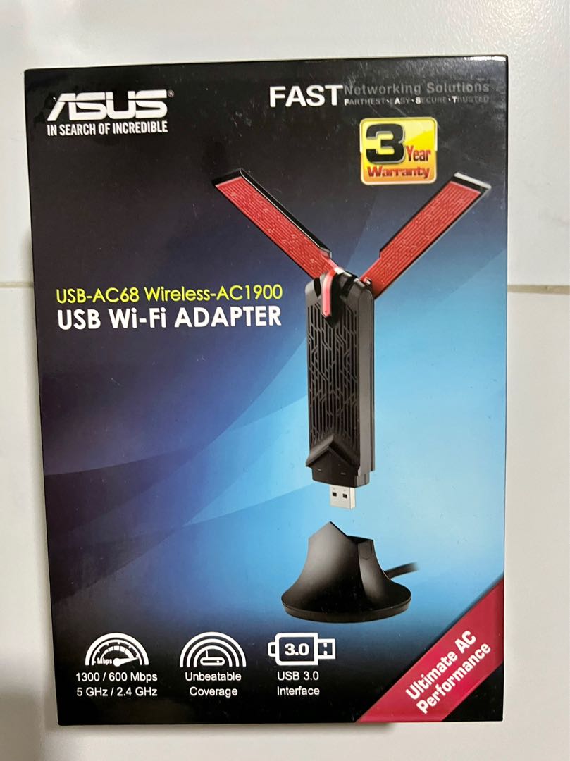 Asus USB-AC68 Wireless Adapter, Computers & Tech, Parts & Accessories ...