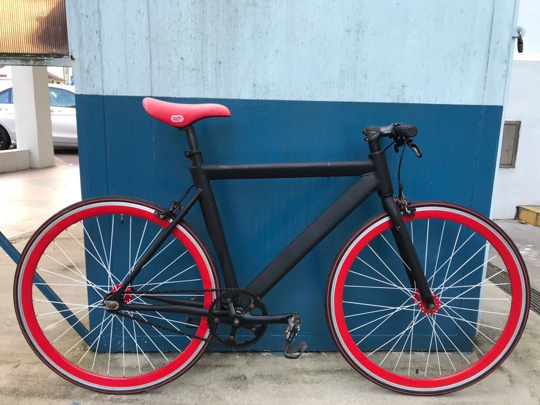 Black fixie with Tektro brakes large size, Sports Equipment, Bicycles ...
