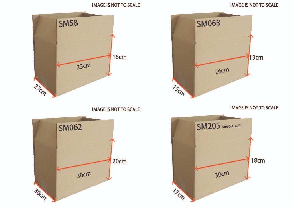 Carton Box / Plain Packing Box / Kotak Kosong Kecil / Courier Box ...