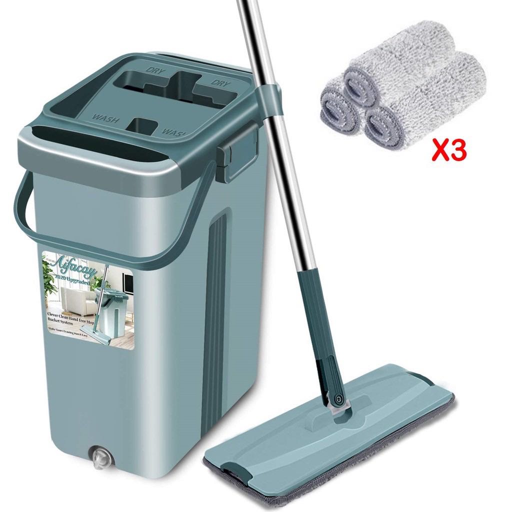 Compact Handy Wet Dry Mop With Flexible Arm And Pail With Refil ...