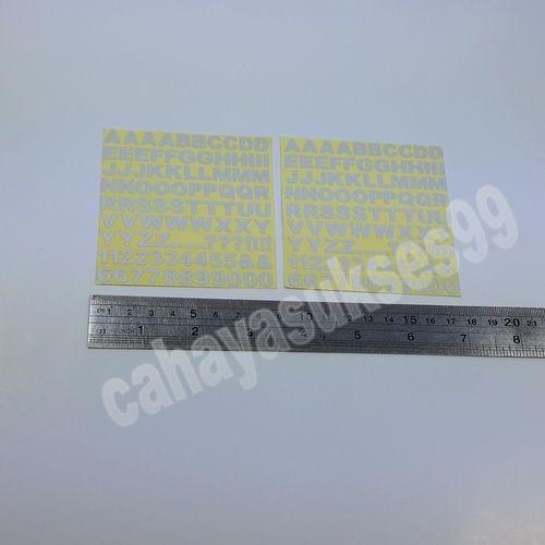 Cutting Sticker Huruf Abjad Alphabet Angka Nomor Font ARIAL Kecil 0,8cm ...