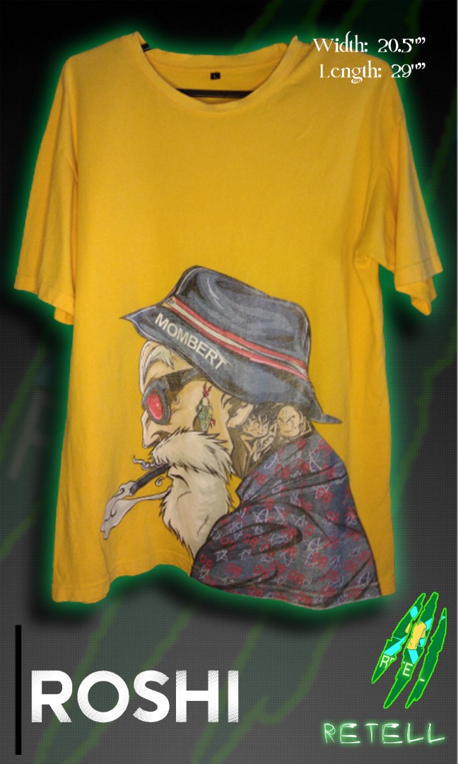 DBZ Master Roshi - BIG PRINT, Men's Fashion, Tops & Sets, Tshirts ...