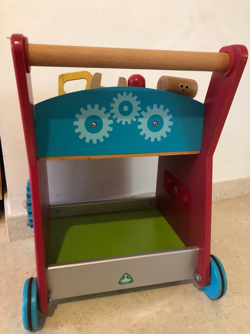 ELC Wooden Activity Workbench walker, Babies & Kids, Infant Playtime on ...