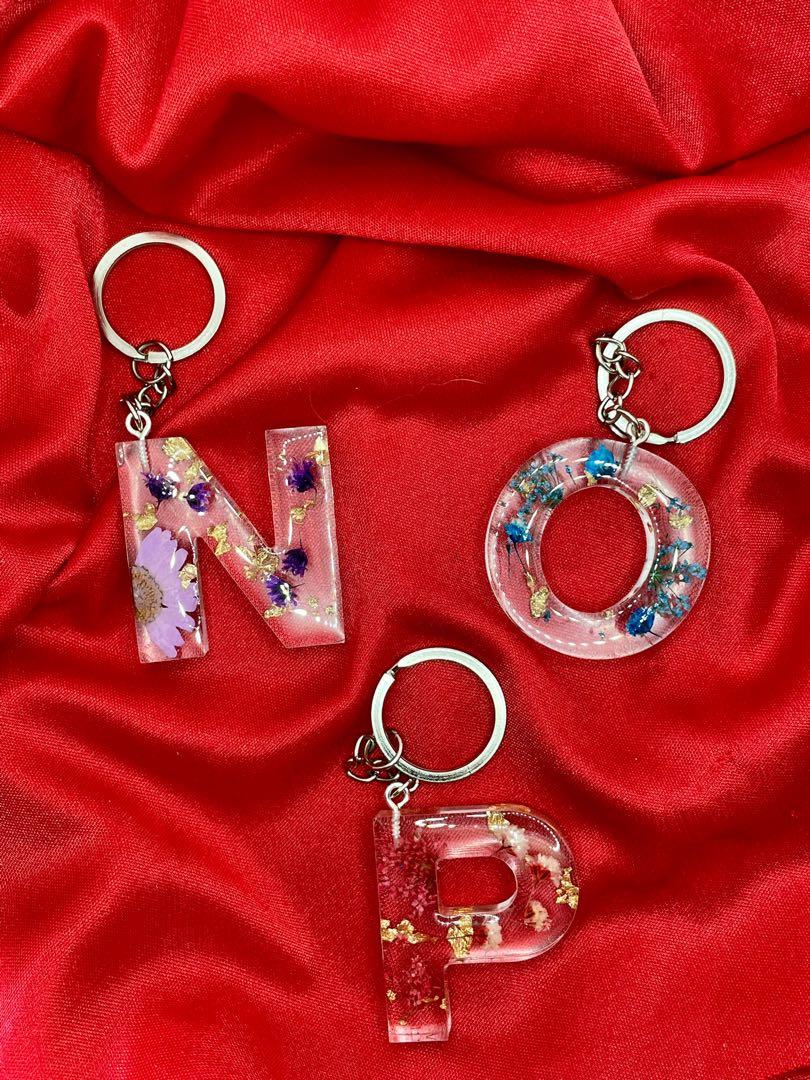 Epoxy Resin Alphabet Keychains **IN STOCKS**, Women's Fashion, Watches ...