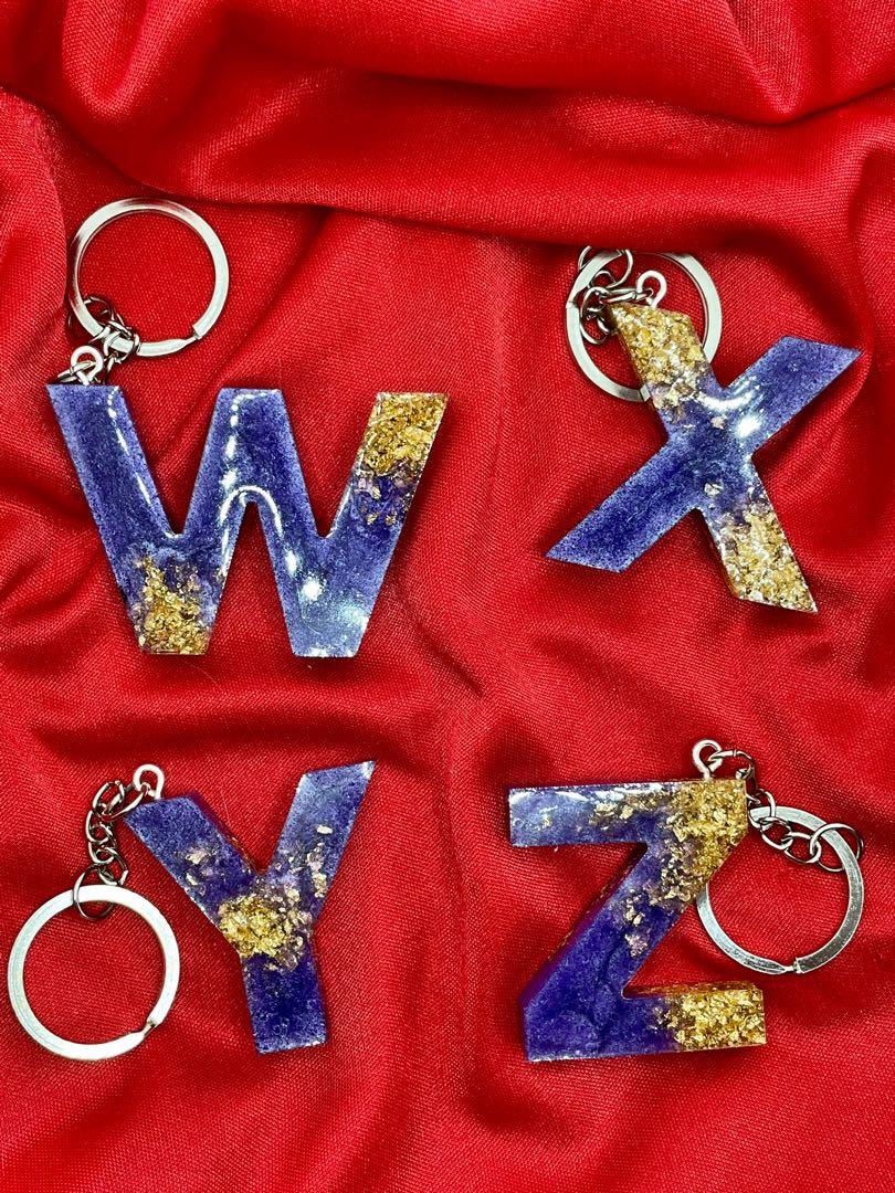 Epoxy Resin Alphabet Keychains **IN STOCKS**, Women's Fashion, Watches ...