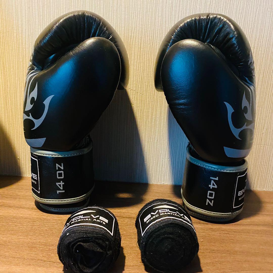 Evolve Boxing Gloves & Wrist Bands, Sports Equipment, Exercise & Fitness, Toning & Stretching ...