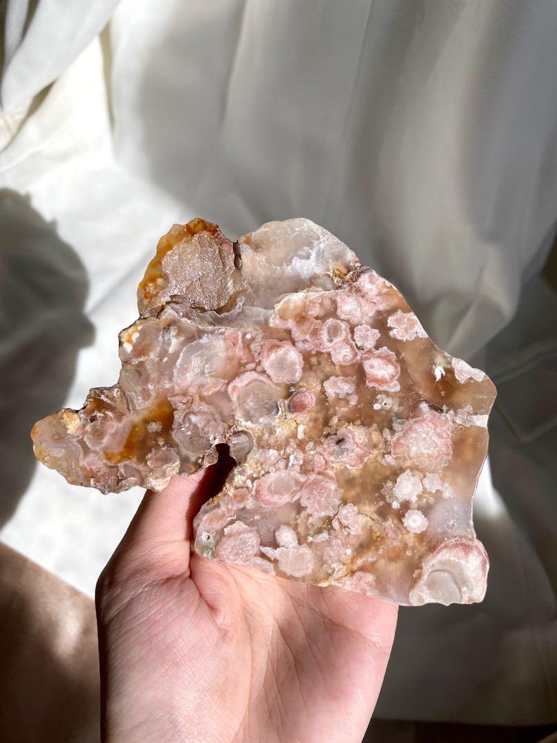 Flower Agate Slab , Women's Fashion, Jewelry & Organisers, Precious ...