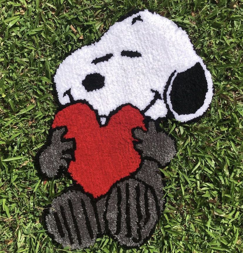 Handtufted Snoopy Rug, Furniture & Home Living, Home Decor, Carpets ...