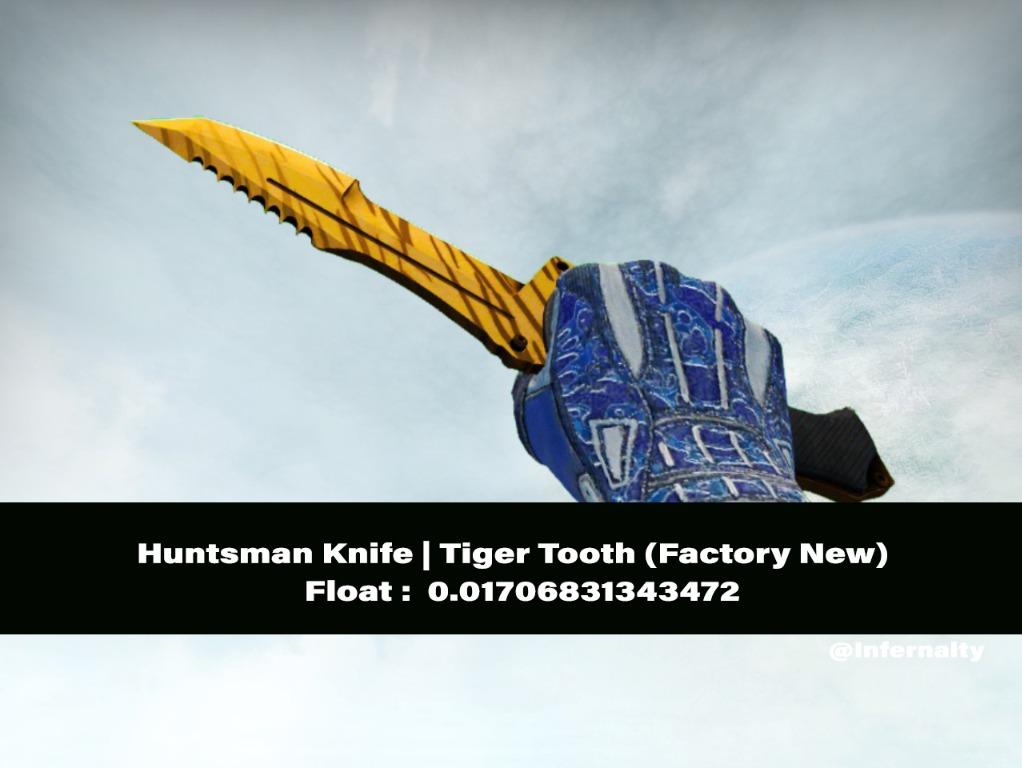 Huntsman Knife Tiger Tooth FN CSGO SKINS KNIVES, Video Gaming, Gaming ...