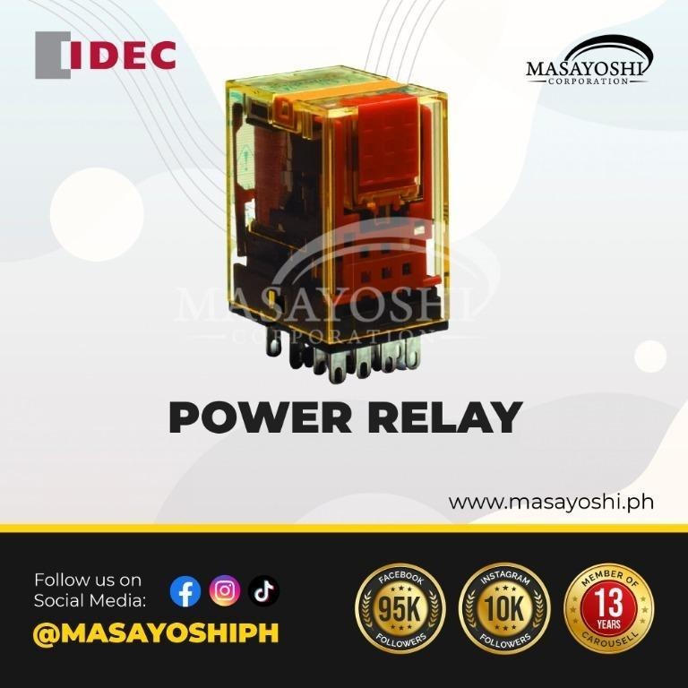 IDEC Power Relay 10A DPDT 220VAC W/LED Lamp | Model# RU2S-C-A220 ...