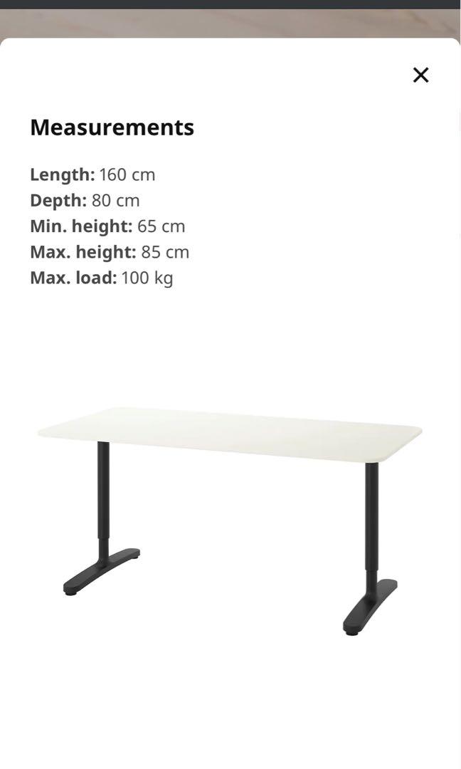 IKEA BEKANT study table / desk, Furniture & Home Living, Furniture ...