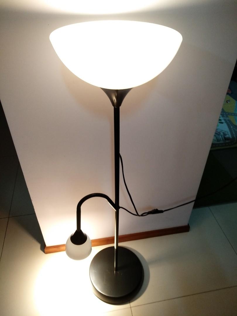 IKEA Floor Lamp with adjustable arm spotlight, G0713, Furniture & Home ...