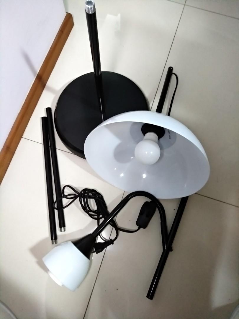 IKEA Floor Lamp with adjustable arm spotlight, G0713, Furniture & Home ...