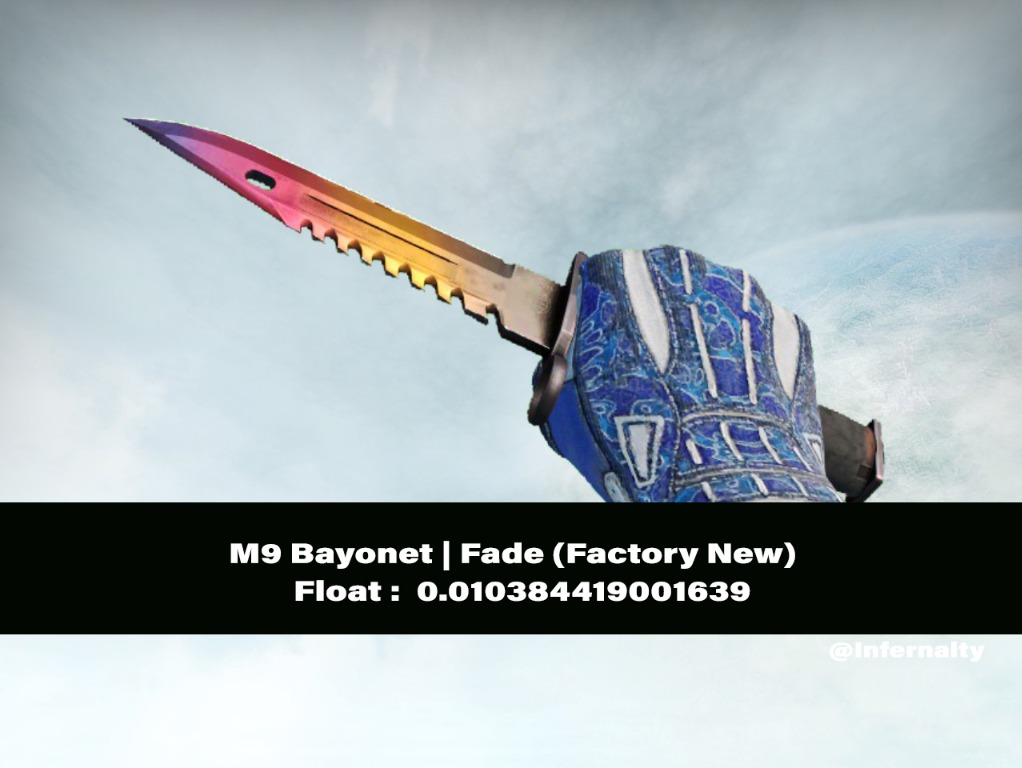M9 Bayonet Fade FN CSGO SKINS KNIVES, Video Gaming, Gaming Accessories ...