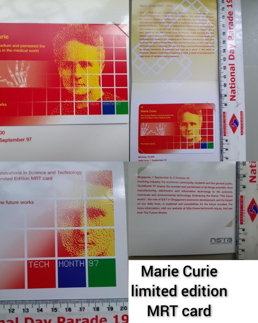 Marie Curie MRT cards, Hobbies & Toys, Memorabilia & Collectibles ...