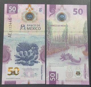 Mexico 50 pesos 2021 polymer - IBNS banknote of the year winner ...