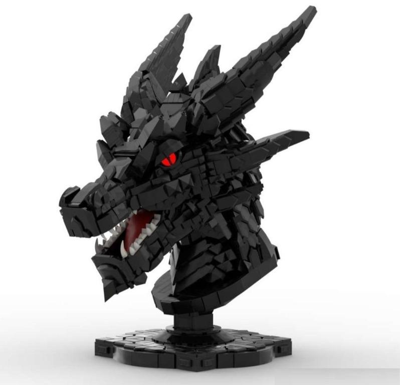 MOC Bricks Dragon Head Statue 2550+ Pieces, Hobbies & Toys, Toys ...