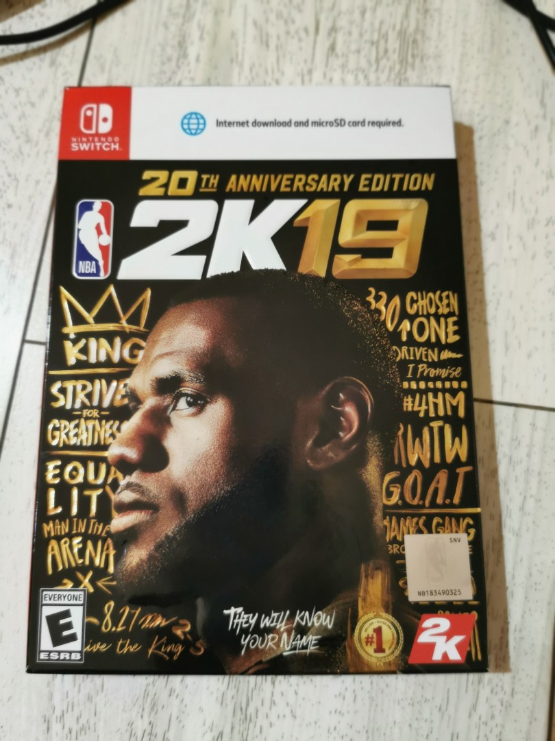 NBA 2k19 20週年特別版, 電子遊戲, 電子遊戲, Nintendo 任天堂 - Carousell