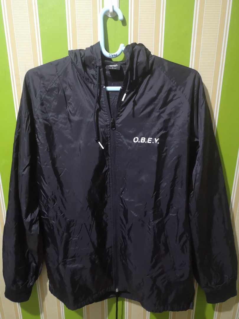 OBEY WINDBREAKER, Men's Fashion, Coats, Jackets and Outerwear on Carousell