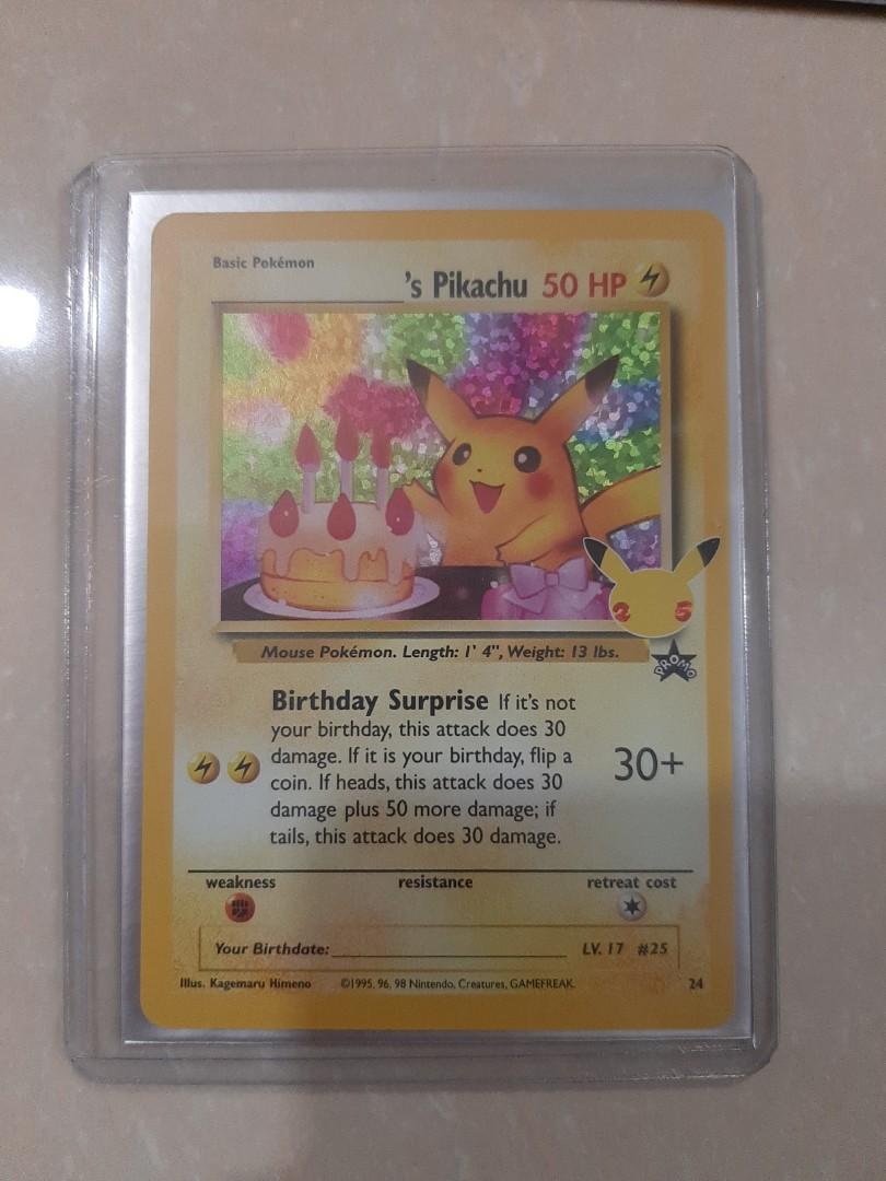 [UPDATED PRICE] Pokemon Celebration Pikachu Birthday Surprise Card With ...