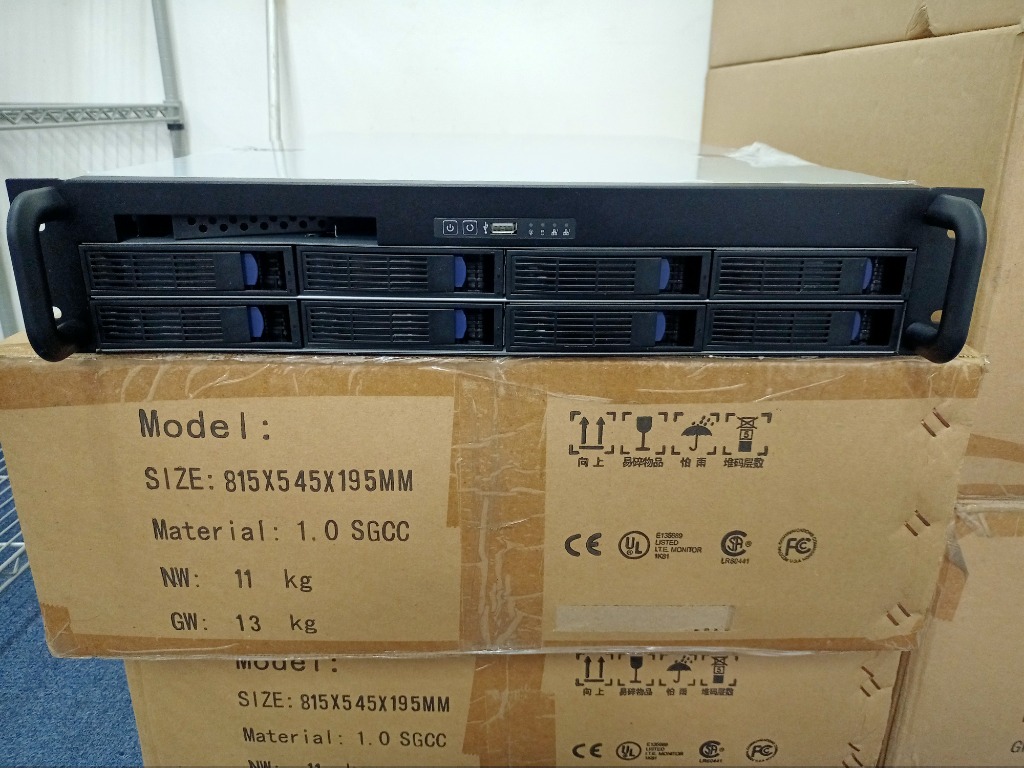 RPC-2108 2U Server Case with 8 hot-Swappable SATA Drive Bay, Computers ...