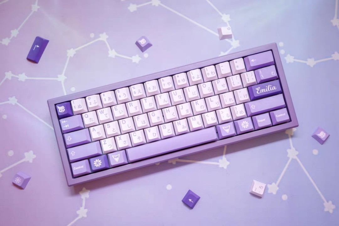 |SALE| PBT Frost Witch Re: Zero Emilia Anime Keycap Cherry Profile Dye ...