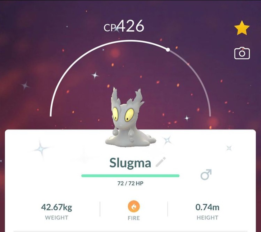 SHINY SLUGMA Pokemon Go, Video Gaming, Video Games, Others on Carousell