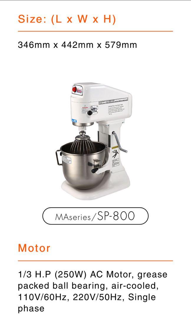 SPAR SP-800 table top mixer, TV & Home Appliances, Kitchen Appliances ...