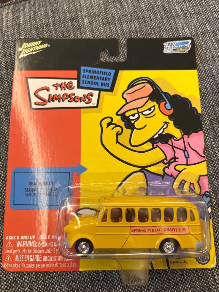 The Simpsons Johnny Lightning Springfield school bus die cast, Hobbies ...
